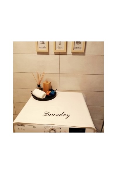 Laundry Çamaşır Makina Örtüsü Krem