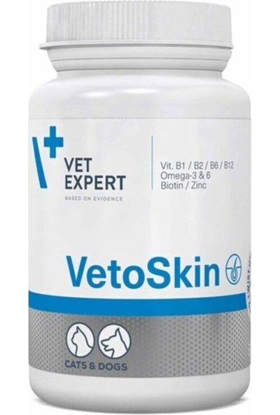 Vet Expert Vetoskin 90 Kapsül Köpek & Kedi Vitamin