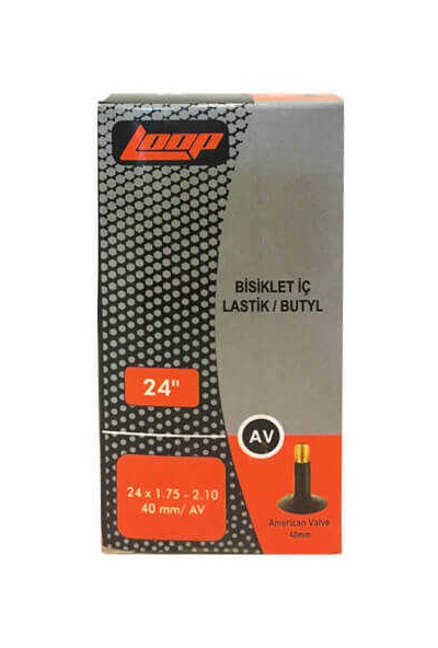 Loop 24X1.75-2.10 AV40 Oto Sibop Iç Lastik Loop 24X1.75-2.10 AV40 Oto Sibop Iç Lastik