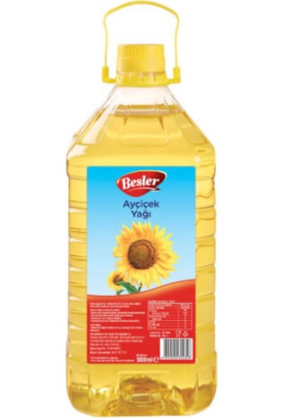 Besler Ayçiçek Yağı Dar Ağızlı Pet 5 lt Besler Ayçiçek Yağı Dar Ağızlı Pet 5 lt
