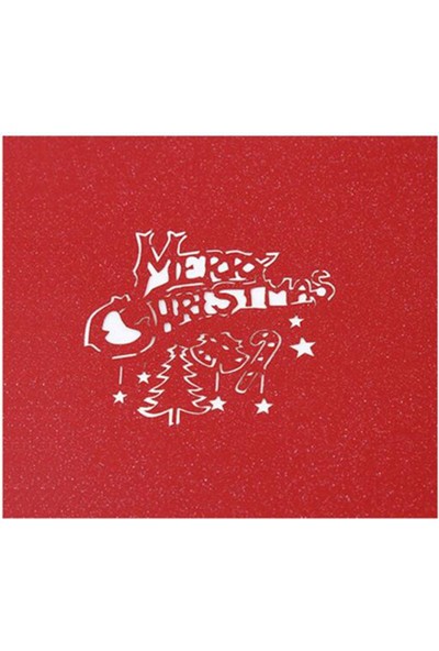 Nanstore 3D Noel Açılır Hediye Kartı Yılbaşı Dilekleri Yaşlı Tebrik Kartı (Yurt Dışından)