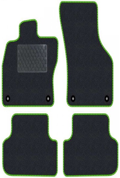 Tegin Renault Megane 4 2016 ve Sonrası Hb Siyah Halı Yeşil Kenar Baklava Topuk 850 gr Paspas Tegin Renault Megane 4 2016 ve Sonrası Hb Siyah Halı Yeşil Kenar Baklava Topuk 850 gr Paspas