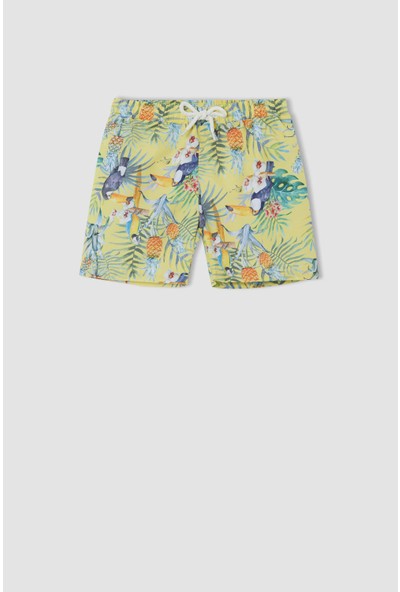 DeFacto Erkek Çocuk Desenli Yüzme Şortu V6708A621HS