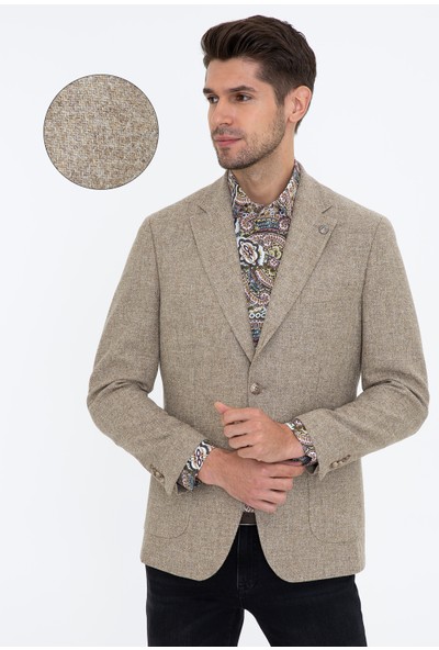 Pierre Cardin Bej Slim Fit Ceket 50241575-VR011