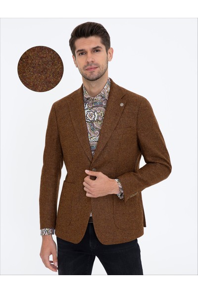 Pierre Cardin Kiremit Slim Fit Ceket 50241575-VR031 Pierre Cardin Kiremit Slim Fit Ceket 50241575-VR031