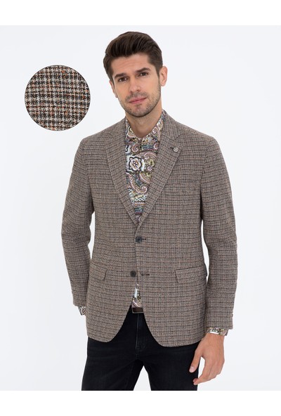 Pierre Cardin Kahverengi Slim Fit Ceket 50238656-VR029