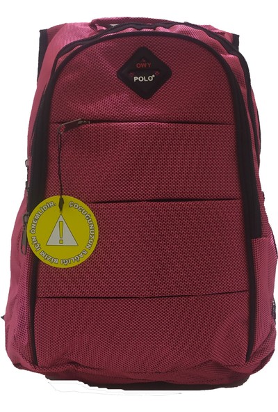 Owyon Polo Silver Okul Sırt Çantası Pembe