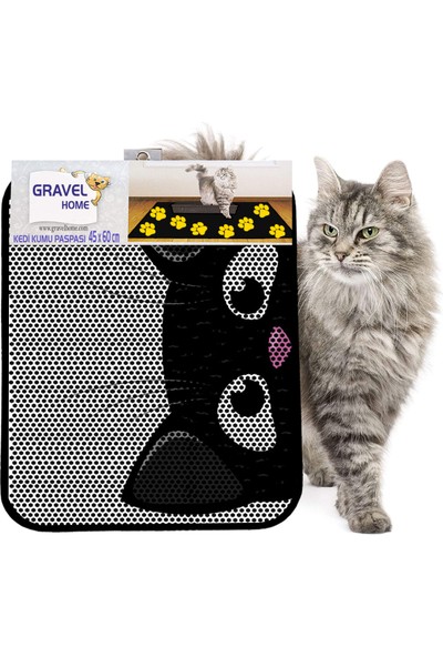Gravel Kedi Kumu Paspası Yeni Sezon 45 x 60 cm NRSZN0145