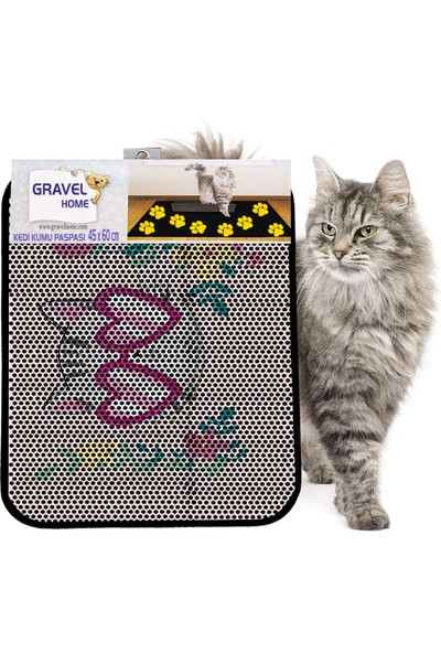 Gravel Kedi Kumu Paspası Yeni Sezon 45 x 60 cm NRSZN0031