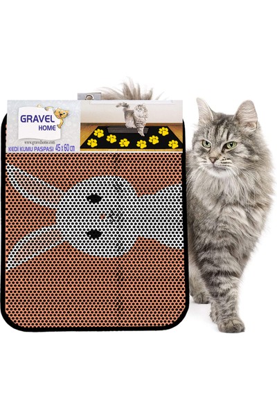 Gravel Kedi Kumu Paspası Yeni Sezon 45 x 60 cm NRSZN0098