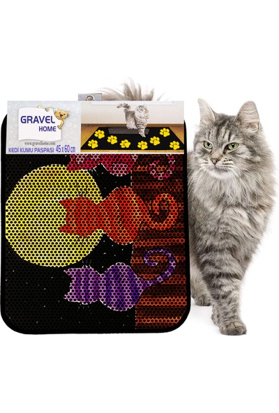 Gravel Kedi Kumu Paspası Yeni Sezon 45 x 60 cm NRSZN0106