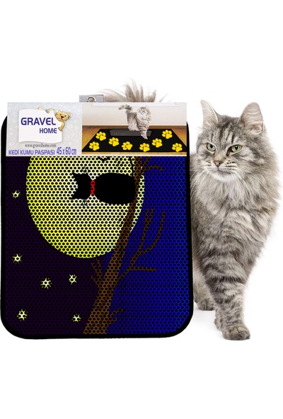 Gravel Kedi Kumu Paspası Yeni Sezon 45 x 60 cm NRSZN0125