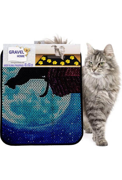 Gravel Kedi Kumu Paspası Yeni Sezon 45 x 60 cm NRSZN0130