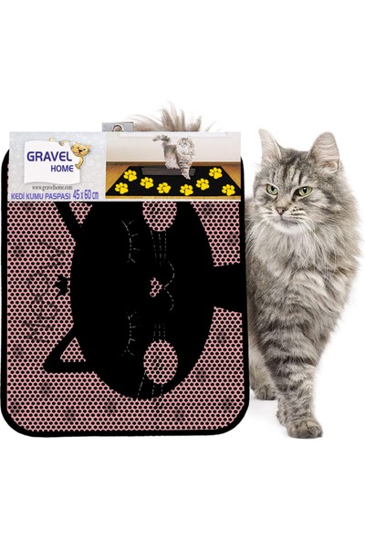Gravel Kedi Kumu Paspası Yeni Sezon 45 x 60 cm NRSZN0227