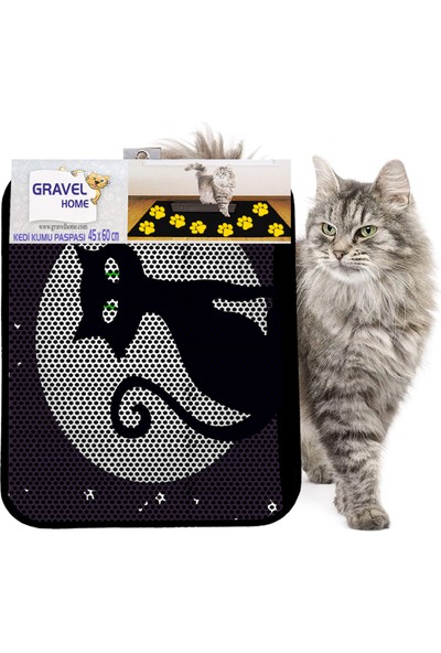 Gravel Kedi Kumu Paspası Yeni Sezon 45 x 60 cm NRSZN0241