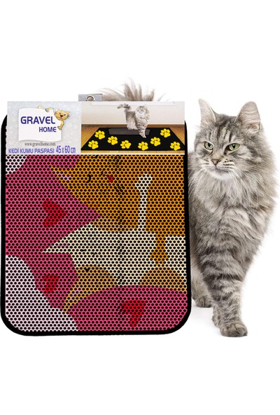 Gravel Kedi Kumu Paspası Yeni Sezon 45 x 60 cm NRSZN0250