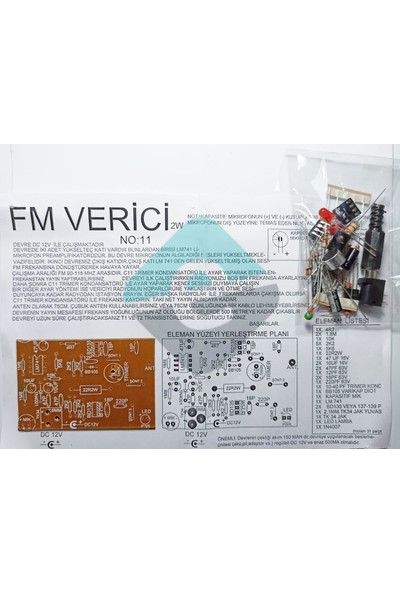 Elektronikport 2W Fm Verici Demonte Kit Kendin Yap Elektronikport 2W Fm Verici Demonte Kit Kendin Yap