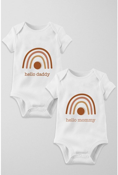 Limon Boho Hello Daddy & Mommy 2'li Çıtçıtlı Body Seti - Anne Baba Serisi Limon Boho Hello Daddy & Mommy 2'li Çıtçıtlı Body Seti - Anne Baba Serisi