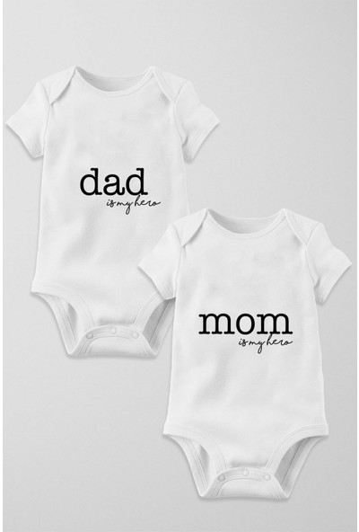 Limon Dad & Mom 2'li Çıtçıtlı Body Seti - Anne Baba Serisi