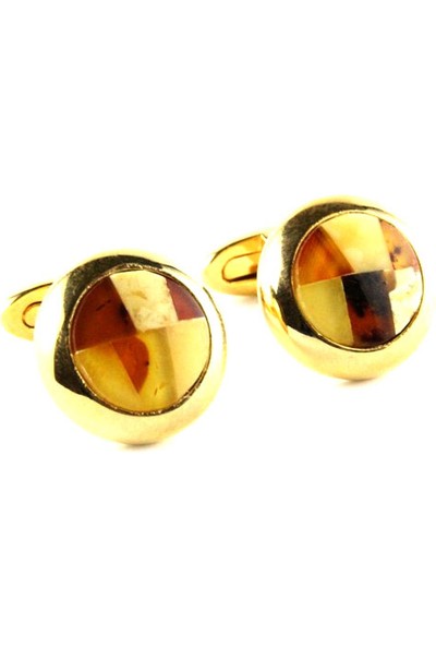 Xsta Amber Damla Kehribar Çelik Kol Düğmesi LT102 Xsta Amber Damla Kehribar Çelik Kol Düğmesi LT102