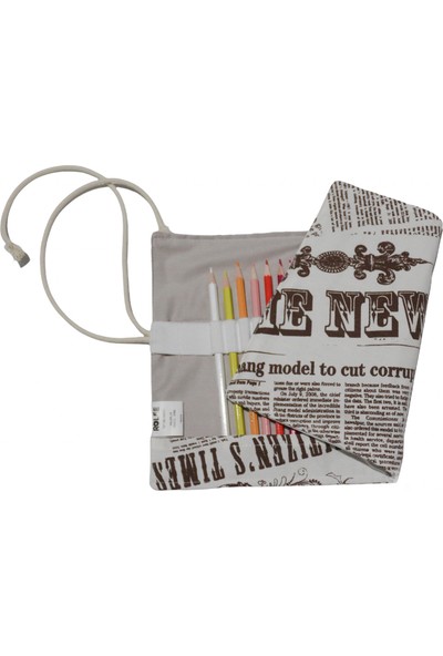 Rolee RL01-01 Gazete Desen Kalem ve Makyaj Çantası Rolee RL01-01 Gazete Desen Kalem ve Makyaj Çantası