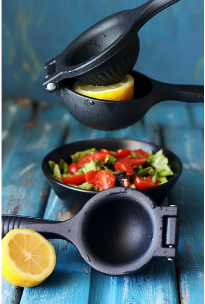 Züka Portakal Limon Narenciye Sıkacağı Döküm Mat Siyah