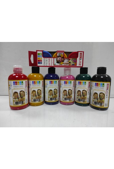 Südor Parmak Boyası 1,5 lt 250 ml x 6 3'lü 30 ml Parmak Boyası