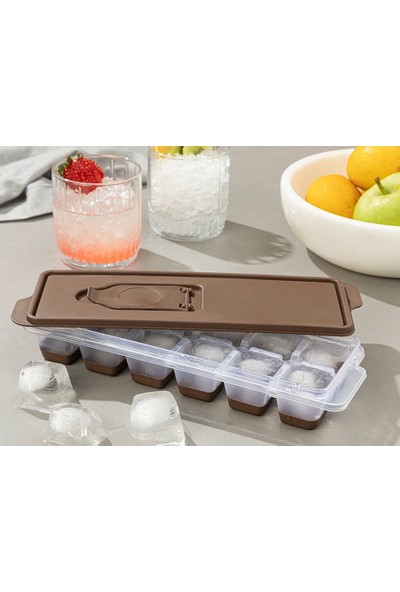 English Home Simply Plastik Kapaklı Buz Kalıbı 8,9X25,3X3,9 cm Kahve English Home Simply Plastik Kapaklı Buz Kalıbı 8,9X25,3X3,9 cm Kahve