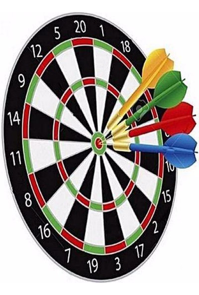 Bibizde 4 Oklu Çift Taraflı Dart Tahtası Oyun Seti 12'' Bibizde 4 Oklu Çift Taraflı Dart Tahtası Oyun Seti 12''