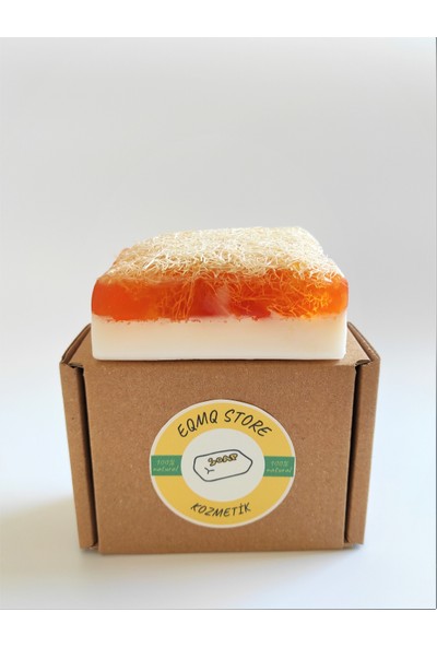 EQMQ Store Kozmetik Doğalkabak Lifli Ballı Keçi Sütü Sabunu 120. Gr. (2 Adet)