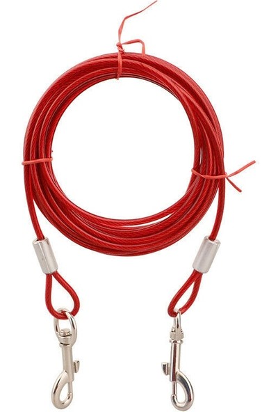 Mixpet Çelik Köpek Bahçe Bağlama Halatı 5 mm / 5 Mt. Mixpet Çelik Köpek Bahçe Bağlama Halatı 5 mm / 5 Mt.