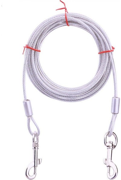 Mixpet Çelik Köpek Bahçe Bağlama Halatı 5 mm / 10 Mt. Mixpet Çelik Köpek Bahçe Bağlama Halatı 5 mm / 10 Mt.