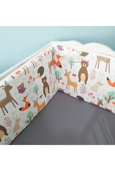 Jaju Baby Orman Desenli Beşik Kenar Koruma Özel Ölçü