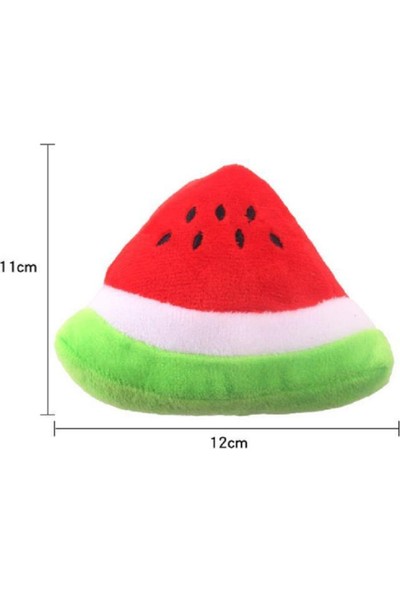 Mixpet Karpuz Şekilli Diş Kaşıyıcı Köpek Peluş Oyuncak 12 x 11 cm