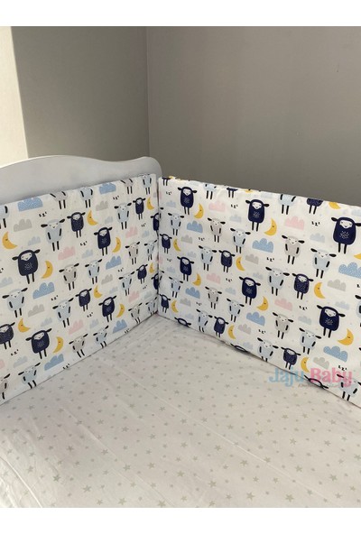 Jaju Baby Kuzu Desenli Beşik Kenar Koruma Özel Ölçü Jaju Baby Kuzu Desenli Beşik Kenar Koruma Özel Ölçü