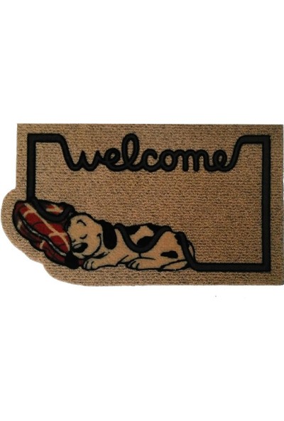 Giz Home Italyan Kokardo Uyuyan Köpek Temalı Kaymaz Taban Nem Alıcı Dış Mekan Koko Kapı Önü Paspası 40X70 cm Giz Home Italyan Kokardo Uyuyan Köpek Temalı Kaymaz Taban Nem Alıcı Dış Mekan Koko Kapı Önü Paspası 40X70 cm