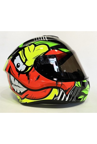 Mt Kask Targo Truck A2 Matt Fluor Yellow Renkli Vizörlü Smoke Mt Kask Targo Truck A2 Matt Fluor Yellow Renkli Vizörlü Smoke