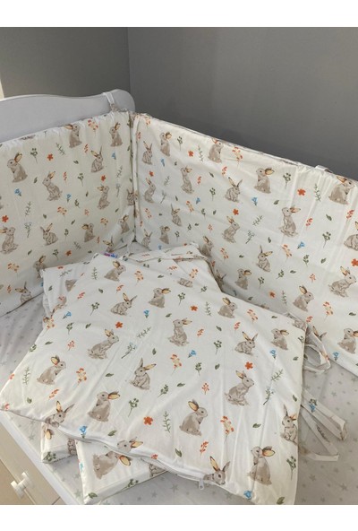 Jaju Baby Tavşan Desenli Beşik Kenar Koruma Özel Ölçü Jaju Baby Tavşan Desenli Beşik Kenar Koruma Özel Ölçü