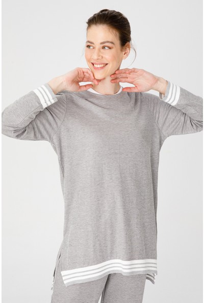 On Ribanalı Sıfır Yaka Tunik