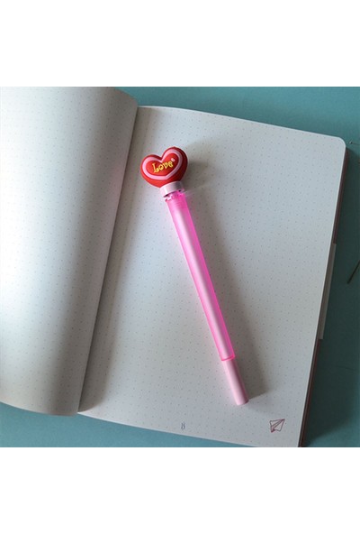 Çılgın Trend Love Döner Başlıklı Jel Tükenmez Kalem