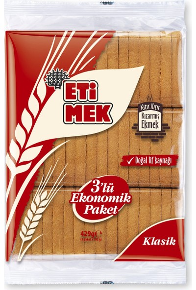 Etimek Klasik Kızarmış Ekmek 429 g - (3 x 143 g) Etimek Klasik Kızarmış Ekmek 429 g - (3 x 143 g)