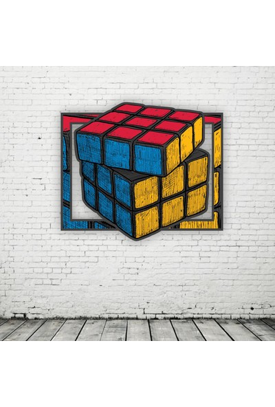 Kaya Söve Rubiküp Lazer Kesim Mdf Tablo 40 x 50 cm (Rubi 001BDS) Kaya Söve Rubiküp Lazer Kesim Mdf Tablo 40 x 50 cm (Rubi 001BDS)