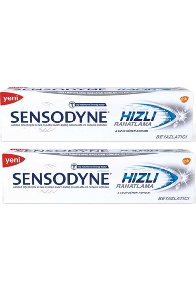 Sensodyne Diş Macunu 1+1 Hızlı Rahatlama Beyazlatıcı 75ML Sensodyne Diş Macunu 1+1 Hızlı Rahatlama Beyazlatıcı 75ML