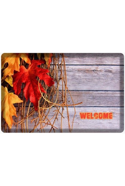 Birce Home Dekoratif Yıkanabilir Welcome Kapı Önü Paspası