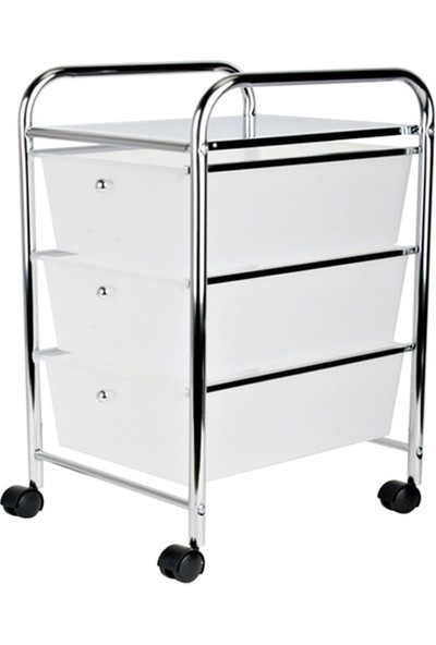 Axentia 3 Çekmeceli Tekerlekli Banyo Dolabı