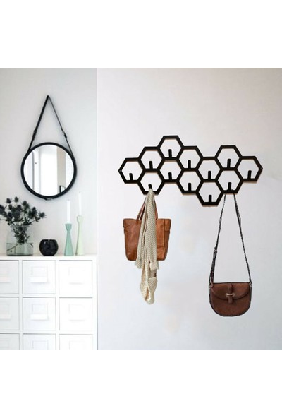 3Art Metal Geometrik Metal Duvar Askılığı - Portmanto 3Art Metal Geometrik Metal Duvar Askılığı - Portmanto