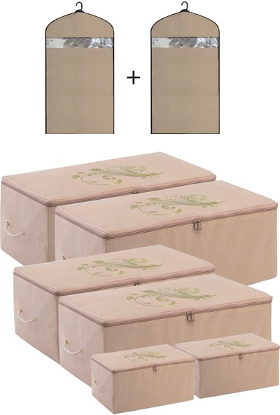 Hurç Organizer Saklama Çantası 2 Mega 2 Büyük 2 Küçük Boy ve Elbise Kılıfı 8'li Set Hurç Organizer Saklama Çantası 2 Mega 2 Büyük 2 Küçük Boy ve Elbise Kılıfı 8'li Set