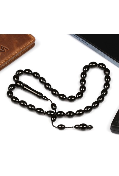 Tesbihcibaba Usta Işi Kumpaslı Erzurum Oltu Taşı Tesbih TB10114