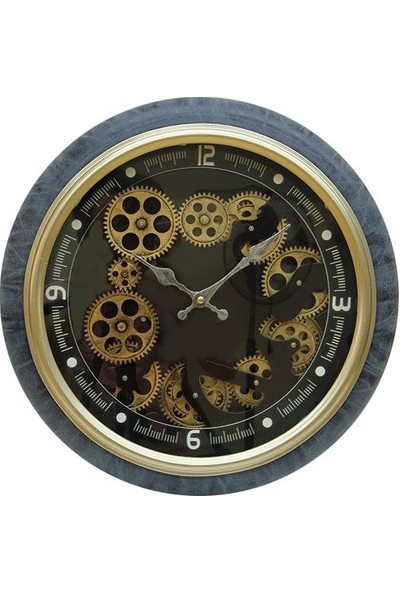 Tuğra Ticaret Saat Çarklı Duvar Saati Dekoratif Ev Ofis Hediyelik