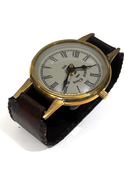 Tuğra Ticaret Pirinç Kol Saati Şeklinde Masa Saati Dekoratif Ev Ofis Hediyelik Tuğra Ticaret Pirinç Kol Saati Şeklinde Masa Saati Dekoratif Ev Ofis Hediyelik